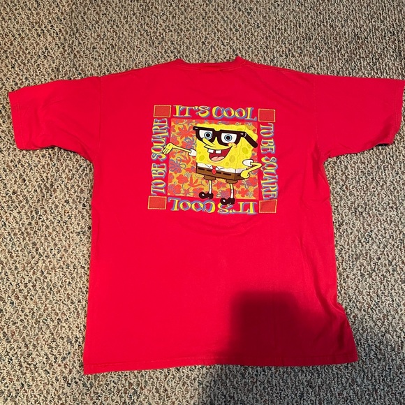 Nickelodeon | Shirts | Vintage Red 202 Spongebob Squarepants Squares ...